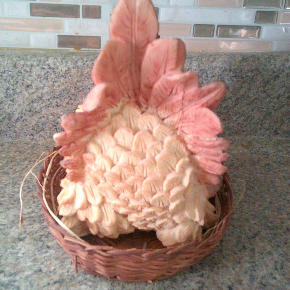 International Bazaar | Accents | Chicken In Basket Table Shelf Decor ...